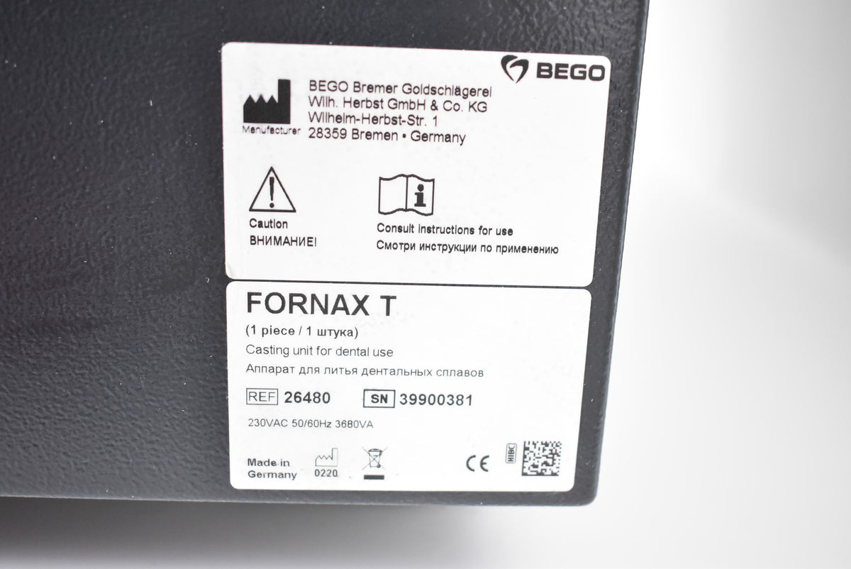 BEGO Fornax T Gussschleuder, Induktions-Schmelzeinrichtung, Köln ...